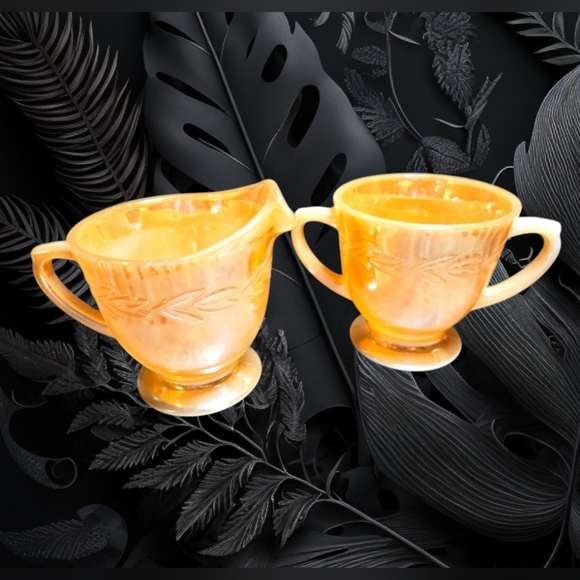 Fire King | Kitchen | Vintage Mcm Fire King Homer Laughlin Peach Luster ...
